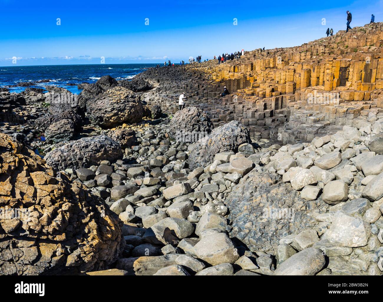 The natural landscape of Giant's Causeway in Northern Ireland Stock ...