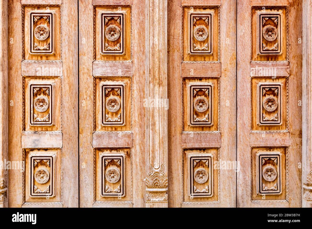 Close up of carved nepalese wooden doors in kathmandu.Wooden door ...