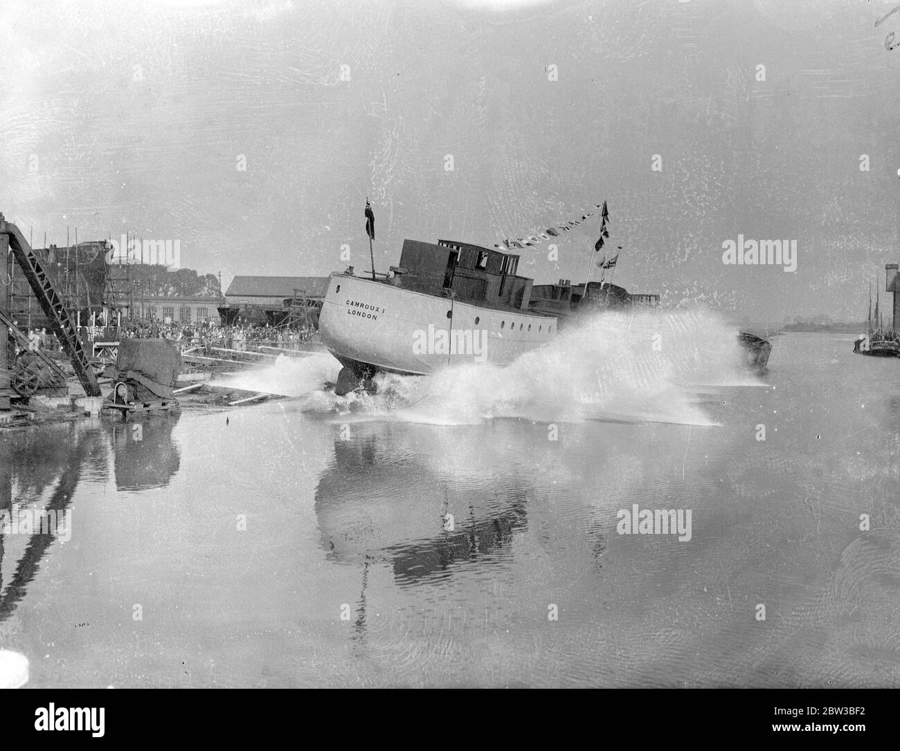 Largest ship ever built broadside in Kent takes to water at Faversham ...