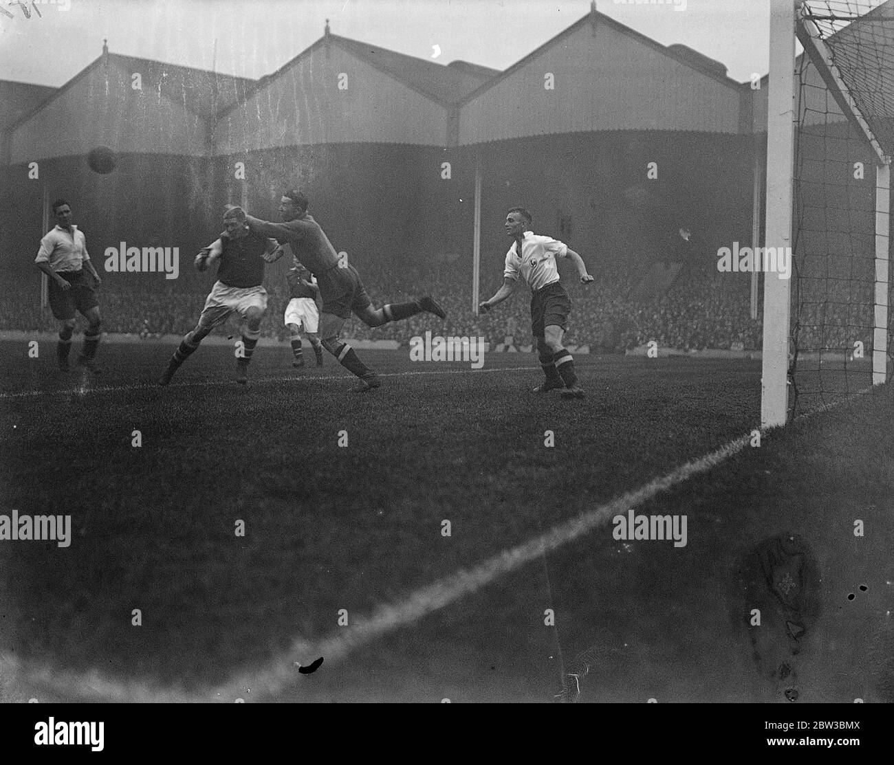 Goalkeeper dive Black and White Stock Photos & Images - Alamy