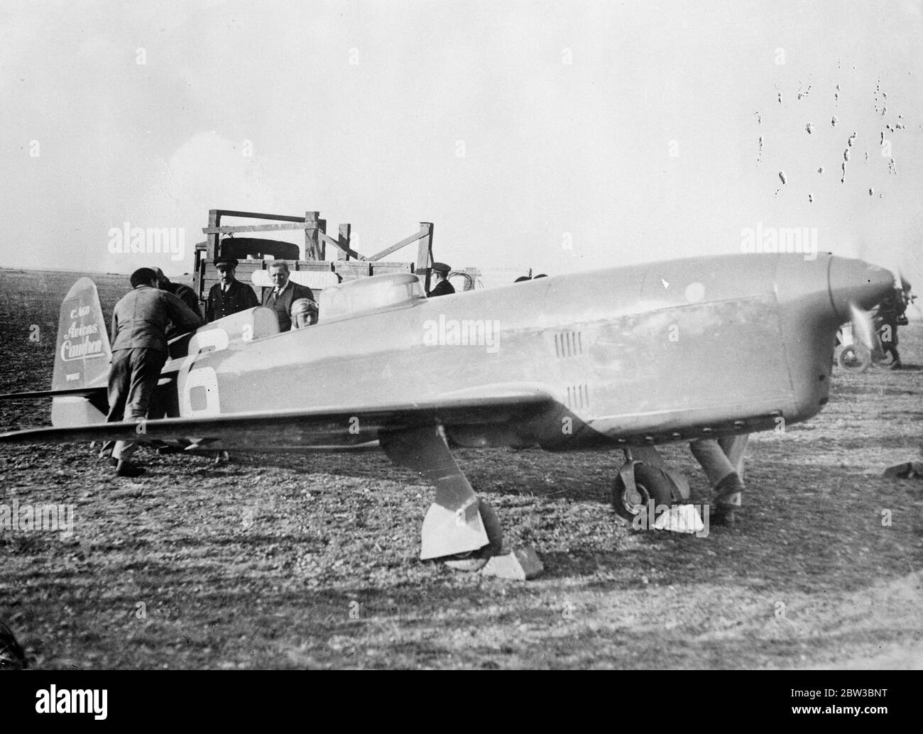 Raymond Delmotte in the cockpit of his Caudron C 460 in Marseilles ...