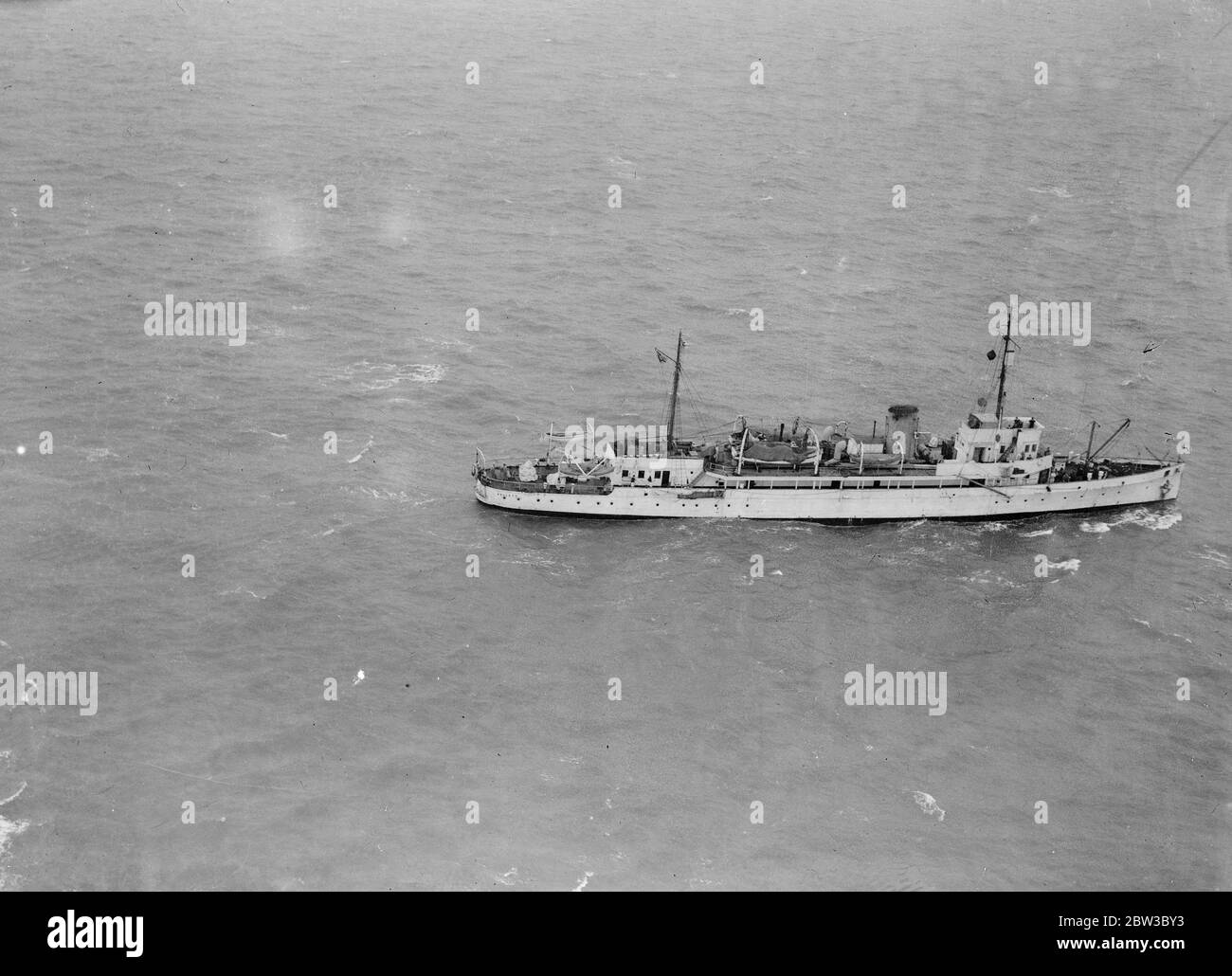 Search contuinues in sunk ship mystery . An admiralty ship is standing ...