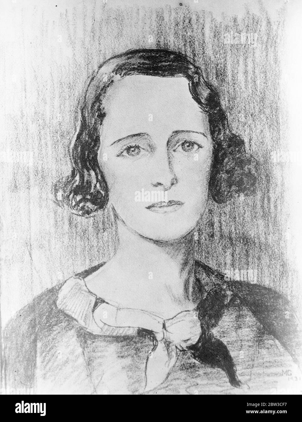 Princess Marina as an artist . A portrait of Mrs Dudley Ward by ...