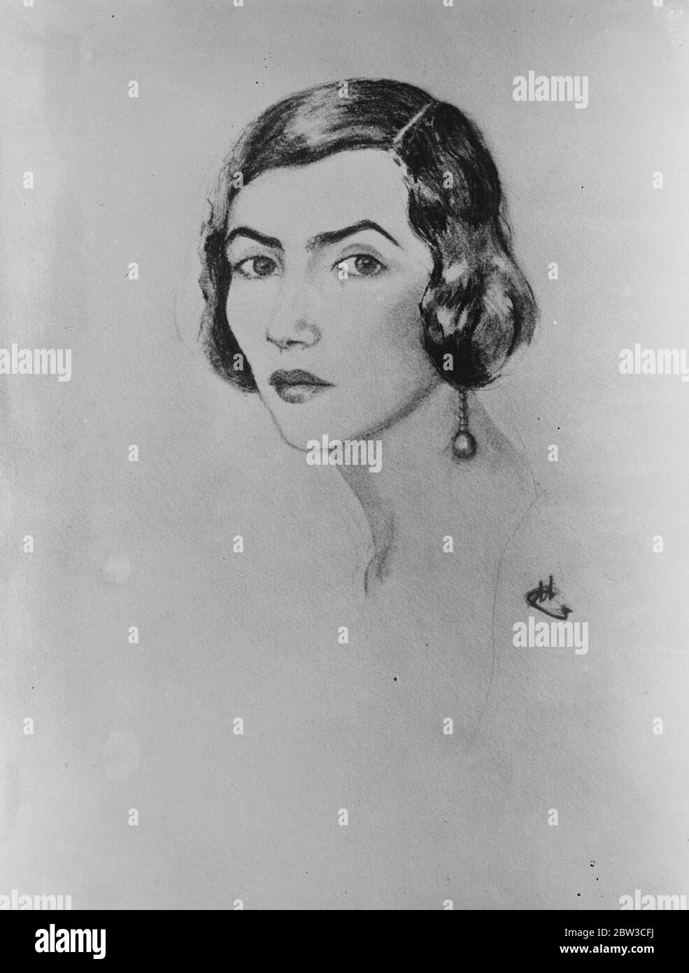 Princess Marina as an artist . A portrait of Countess Celani Lepri by ...