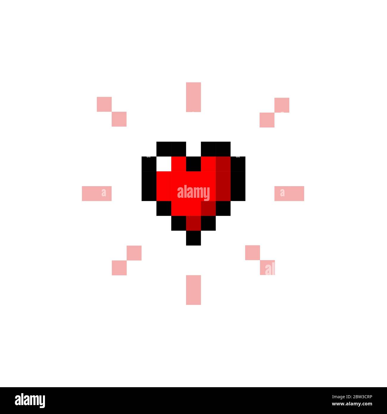 8 Bit Heart Vector
