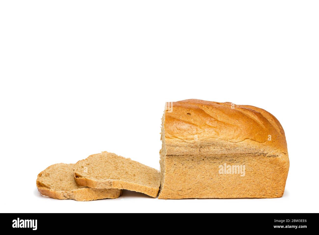 Loaf Of Partially Sliced Honey Wheat Bread Stock Photo - Alamy