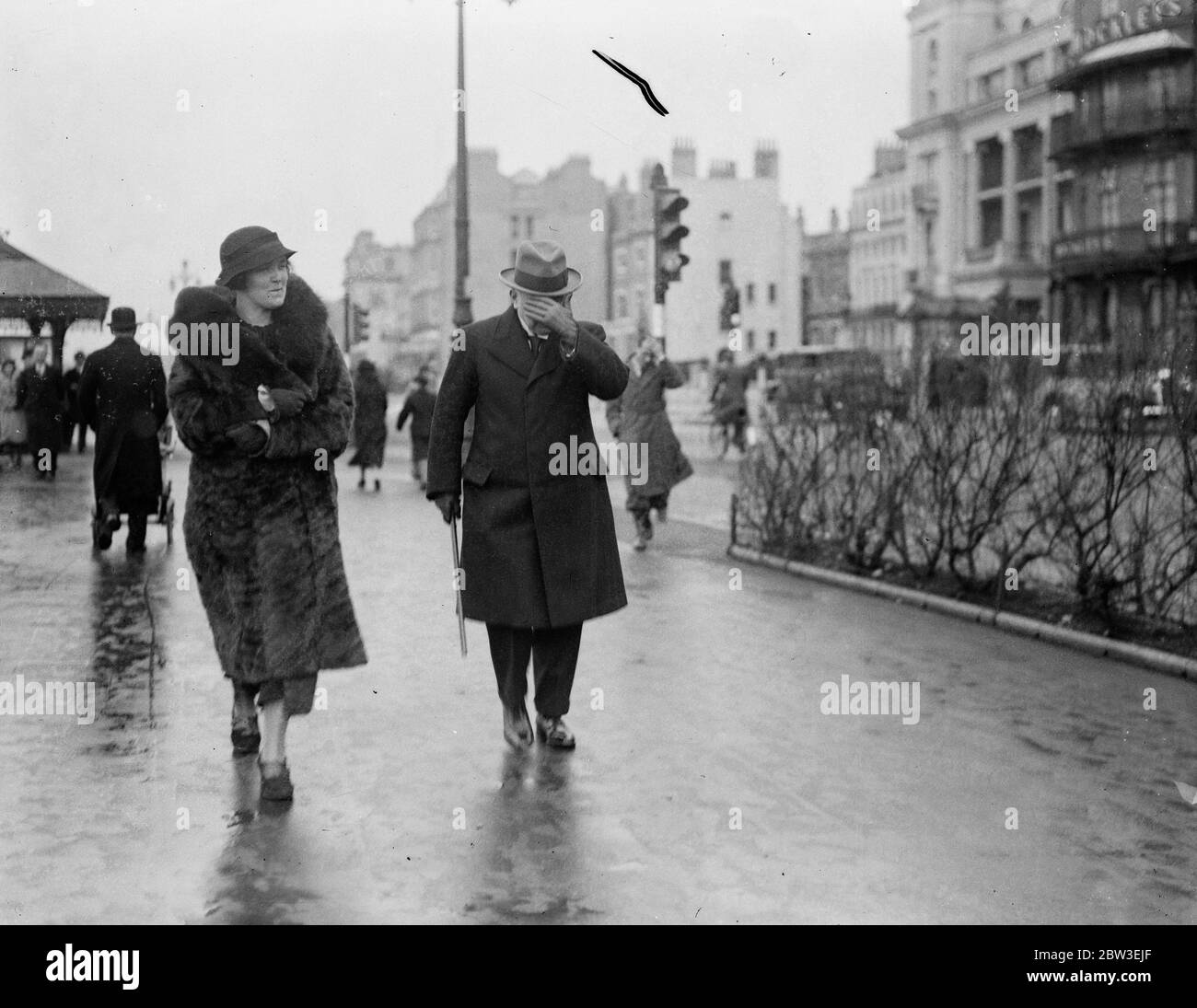 The Lord Chief Justice , Lord Hewart , walking along the promenade in ...