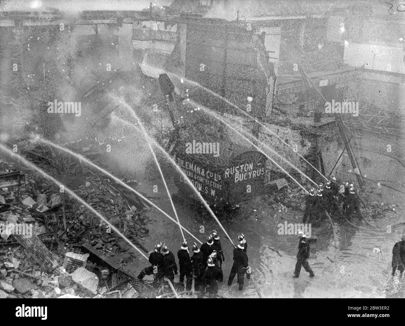 A fierce fire at the demolished building in Tottenham Court Road ...