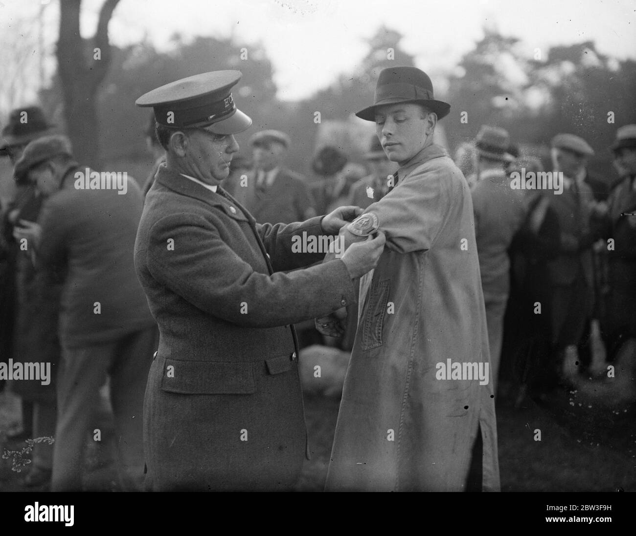 Beating the bounds ceremony at Hayes , Kent . A Hayes Common Ranger ...