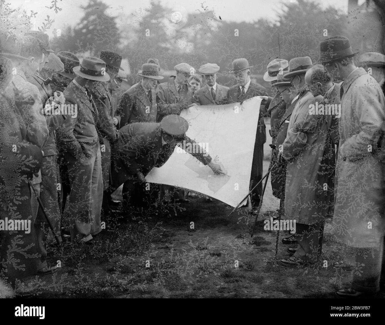 Beating the bounds ceremony at Hayes , Kent . One of the rangers ...