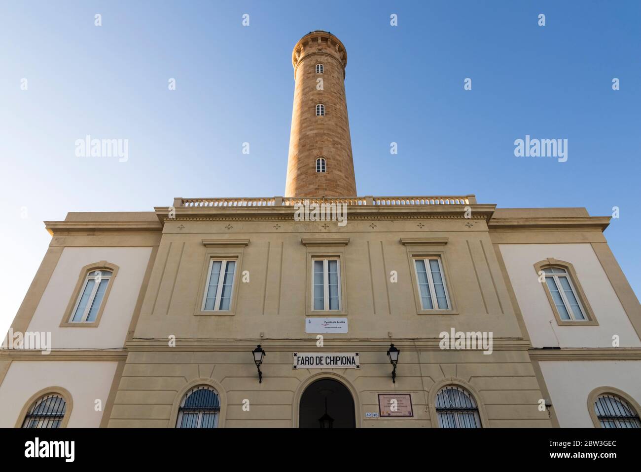 Chipiona, Spain. The lighthouse of Chipiona, tallest lighthouse in ...