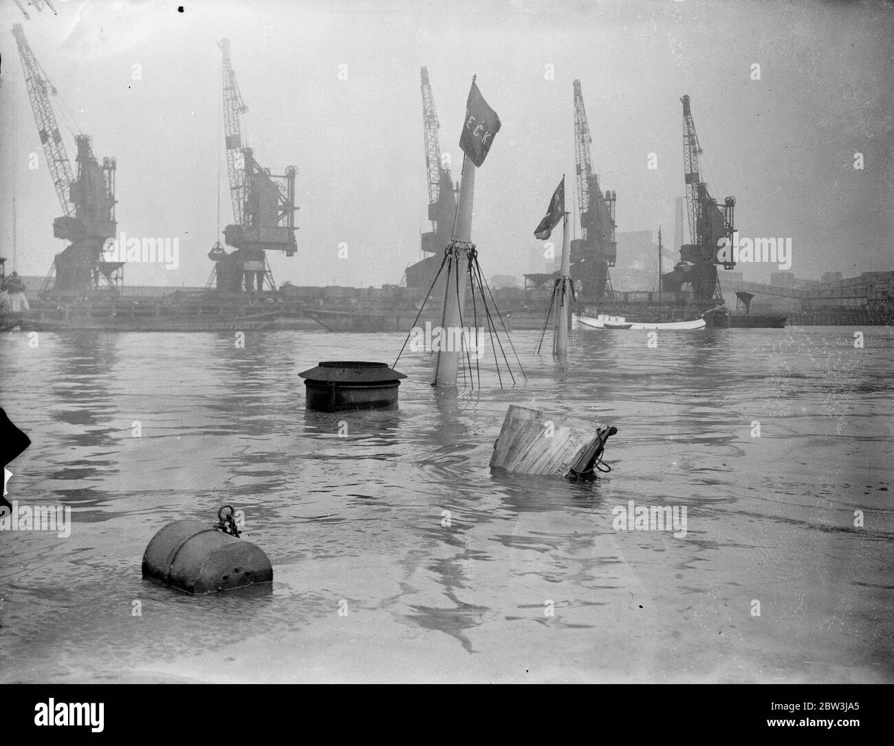 Sunk after a collision Black and White Stock Photos & Images - Alamy