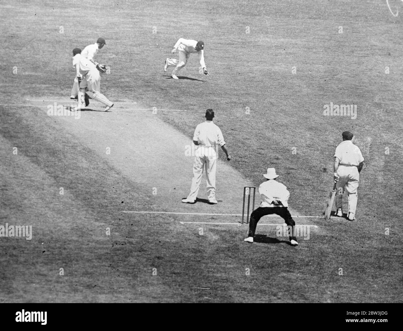 Parks of MCC gives Victoria batsman a life . J H Parks of MCC ...