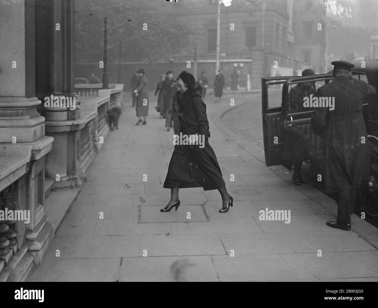 Lady Alice Scott returns to London home after funeral of Duke of ...
