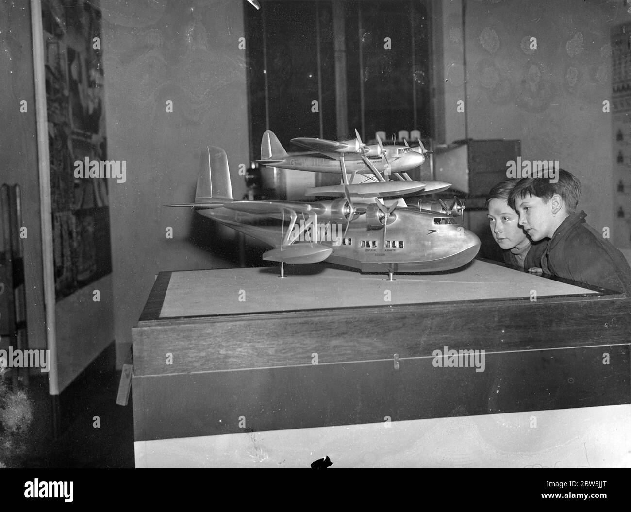 Transatlantic flying boat model on show at Imperial Airways exhibition ...