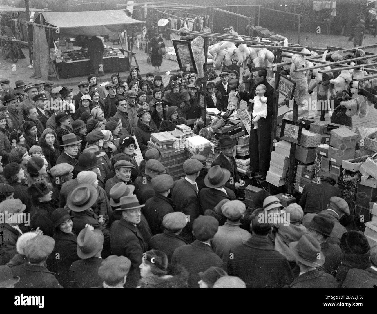 Christmas rush at Caledonian market . Caledonian market , one of London ...