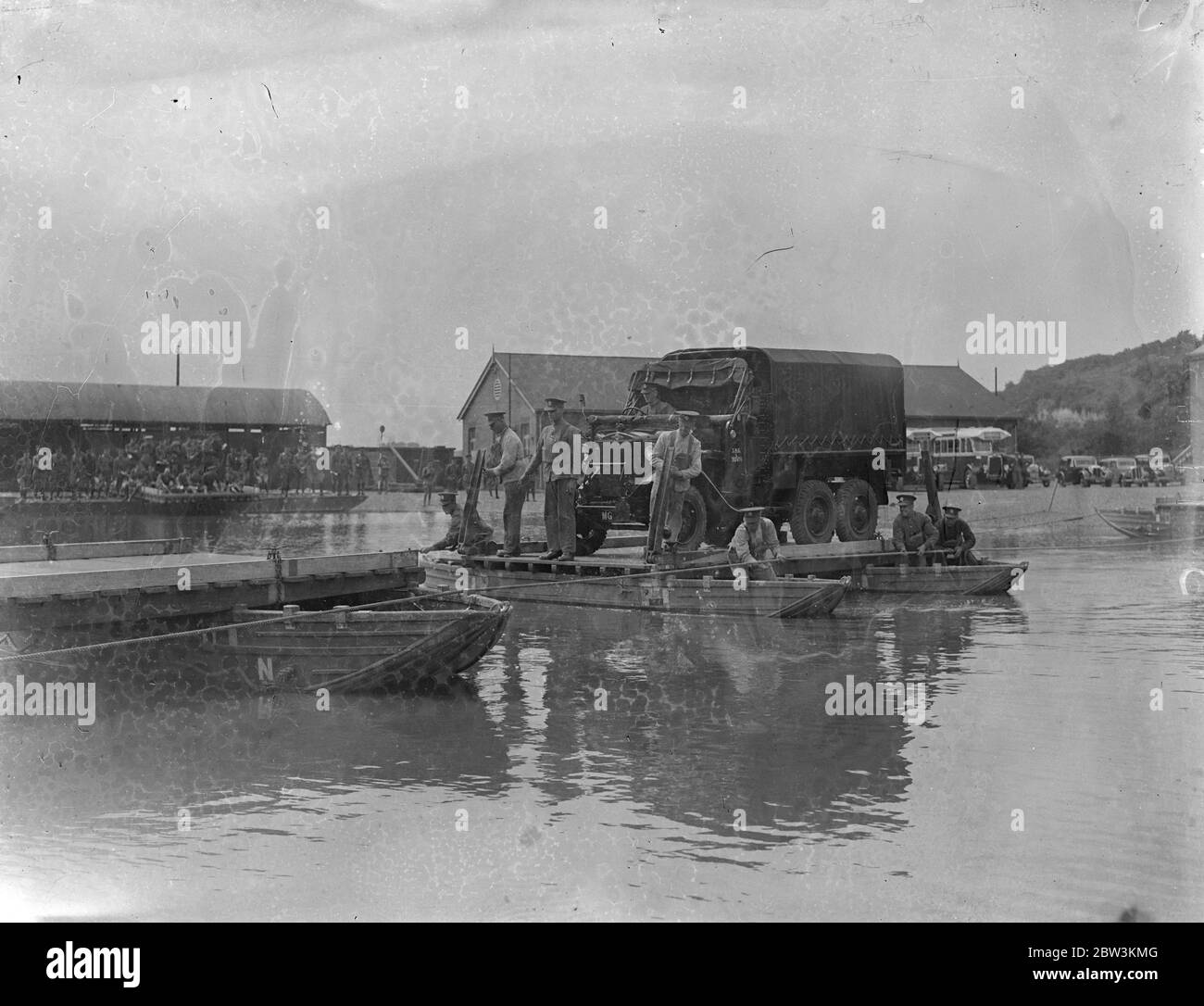 Transporting Army Vehicle On A Folding Boat [ At Royal Engineers ...