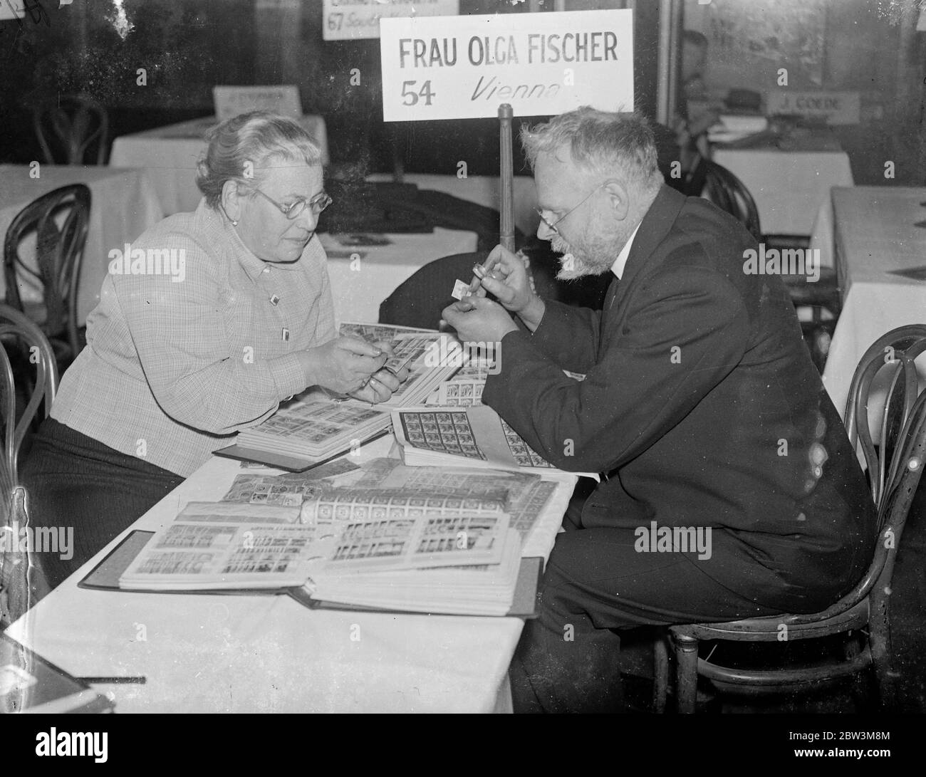 Dealers from all over the world at London stamp dealers bourse ...