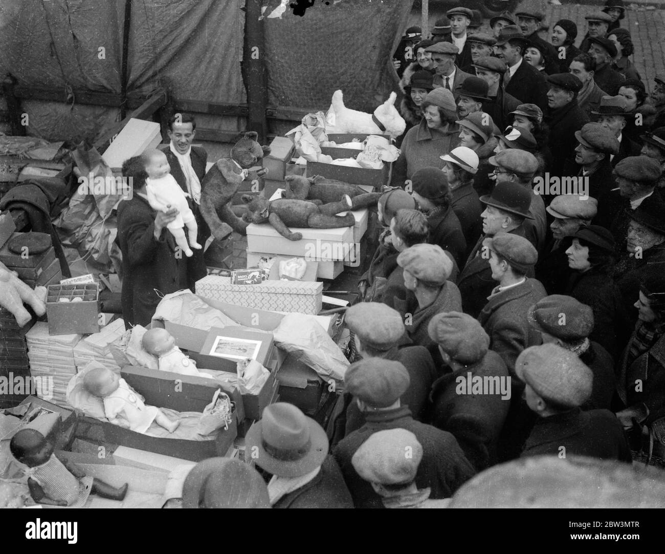Christmas rush at Caledonian market . Caledonian market , one of London ...
