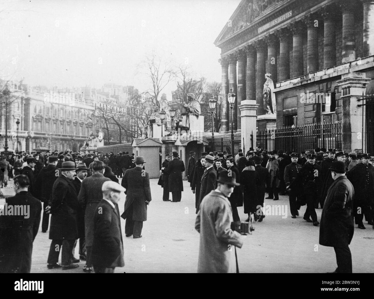 Large french crowd Black and White Stock Photos & Images - Alamy