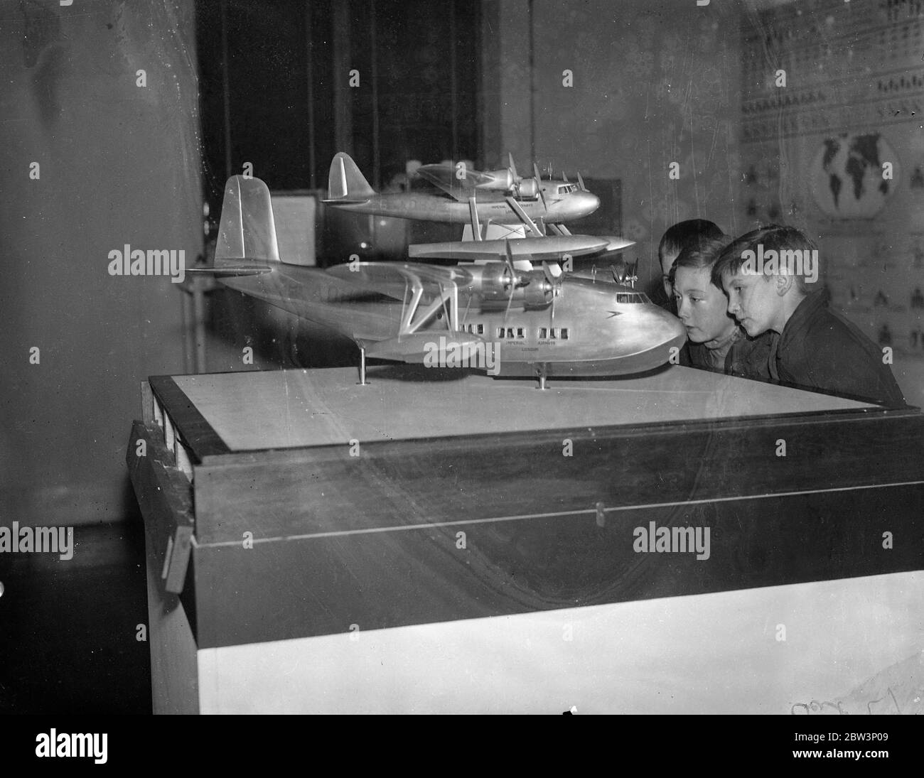 Transatlantic flying boat model on show at Imperial Airways exhibition ...
