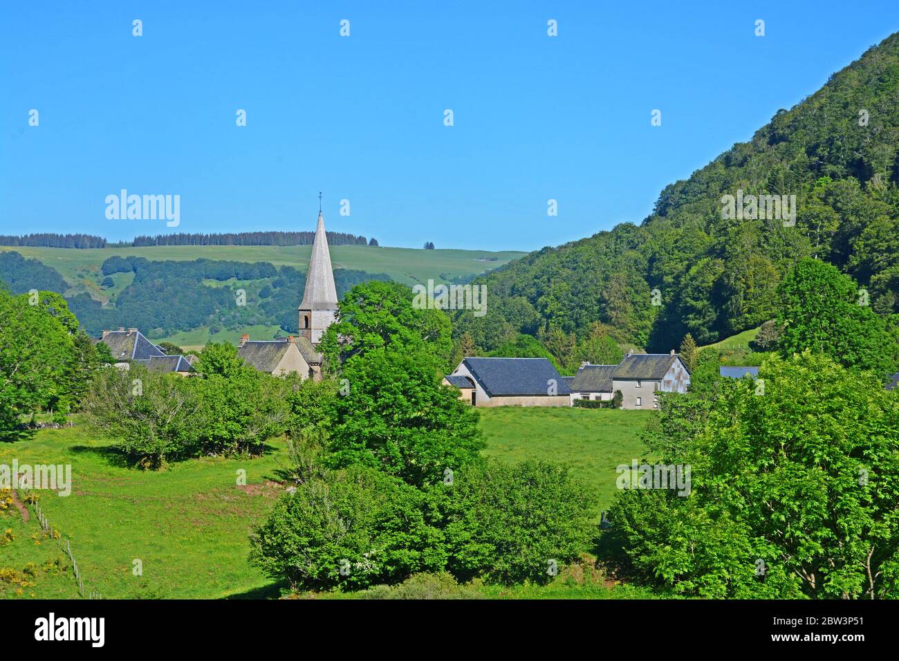 Compains village, Puy-de-Dome, Auvergne, Massif-Central, France Stock ...