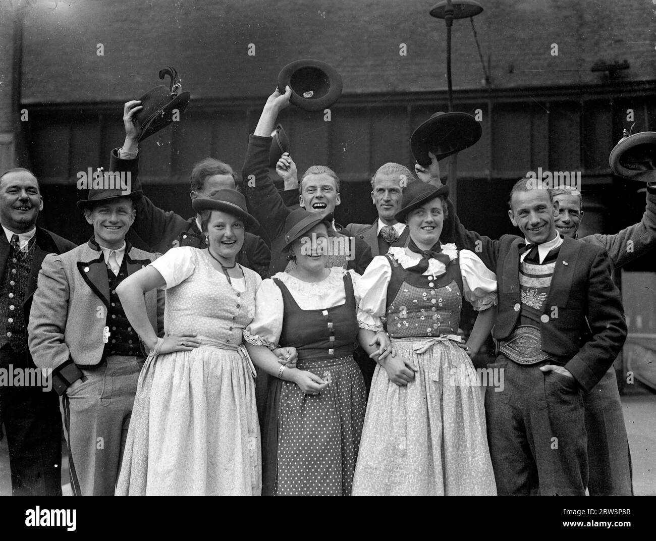 Peasant girls who delighted the king at Kitzbuhal arrive in London ...