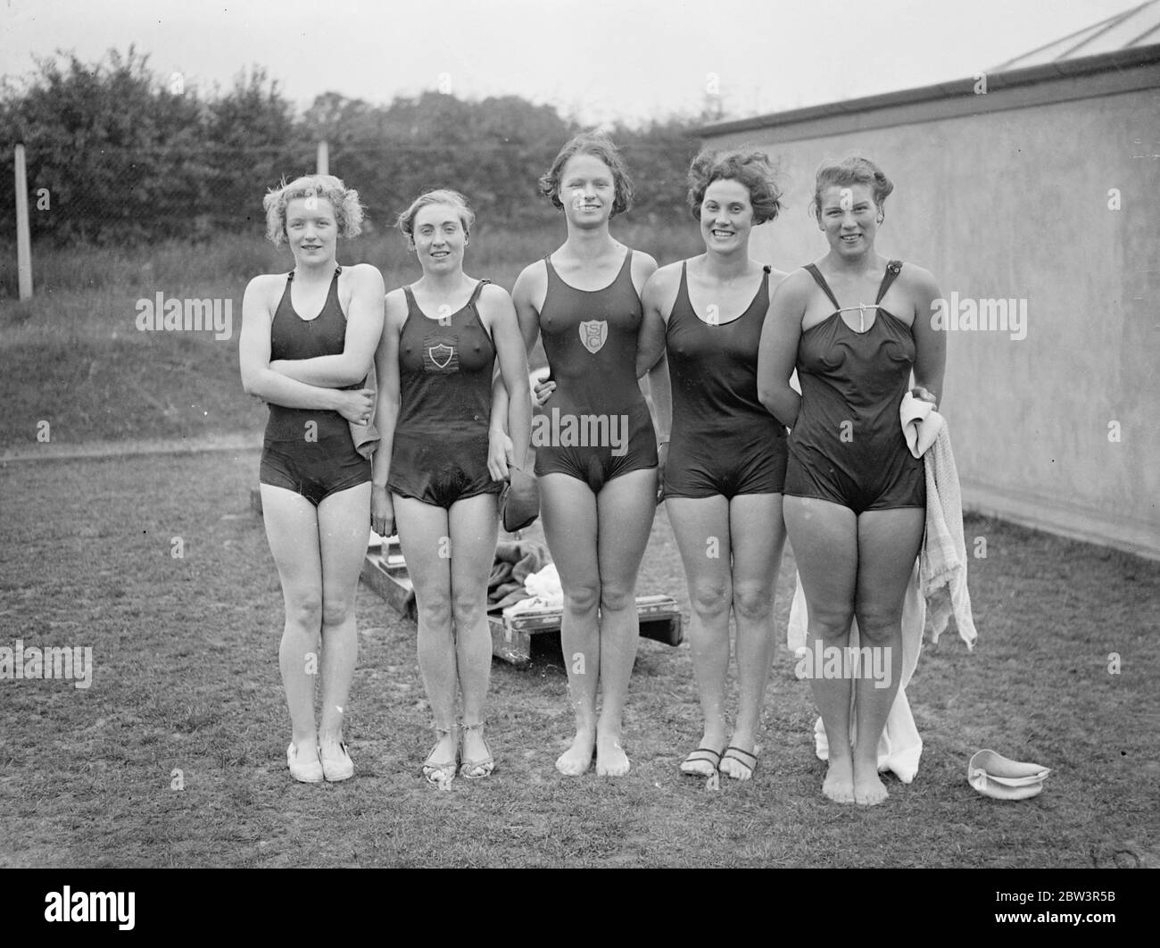Women swimmers in Olympic trials at Uxbridge . Olympic trials of the ...