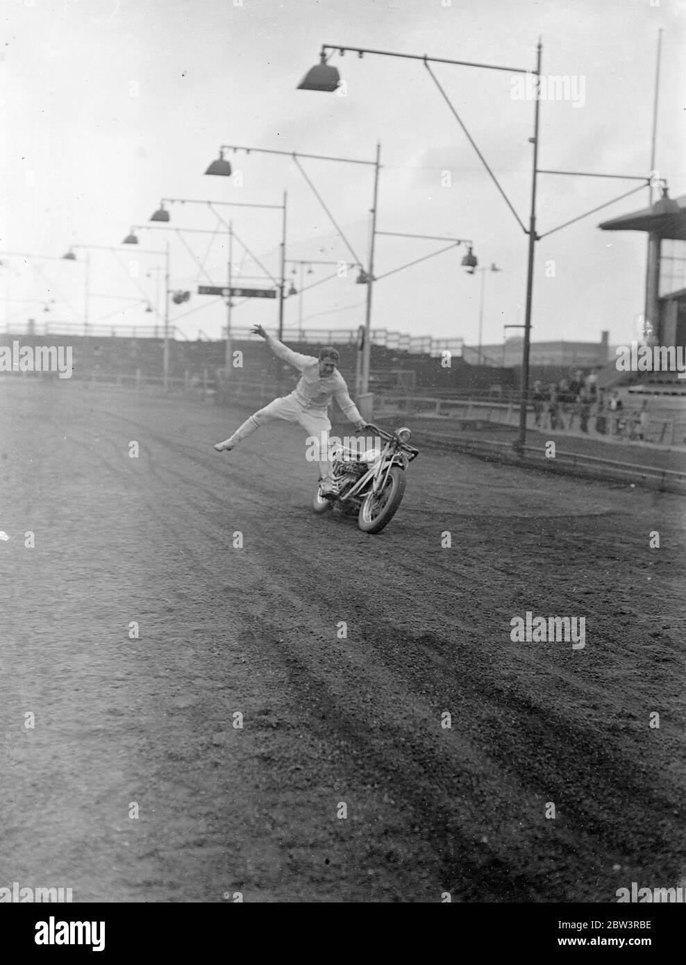 He ' s above ordinary motor cycling ! A breath taking display of ...
