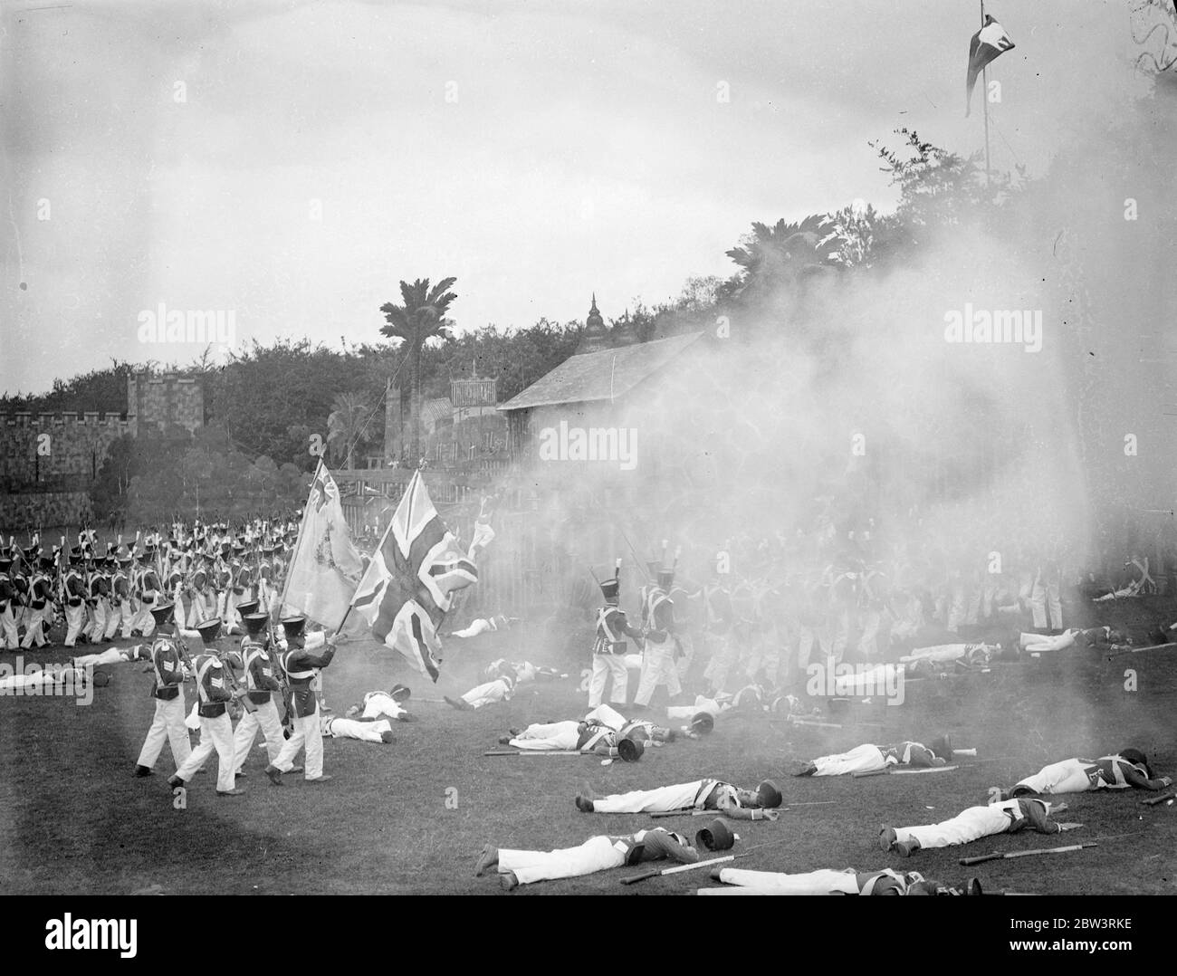 Rangoon river campaign redreates at Aldershot tattoo rehearsal . A full ...