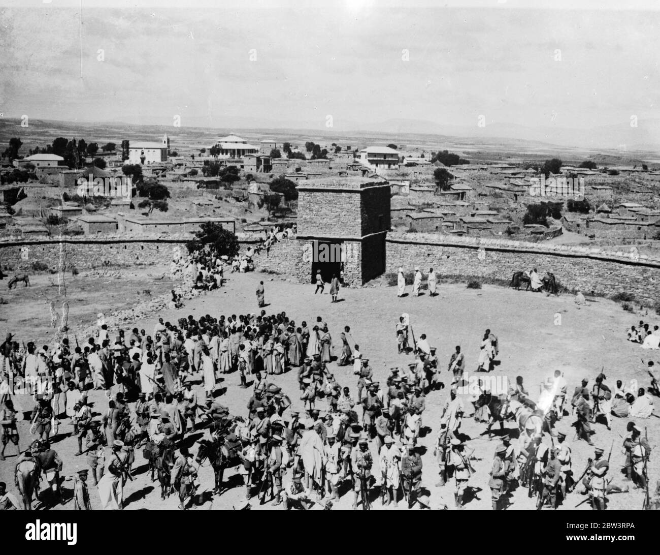 Pictures by air of the capture of Makale by the Italians . These ...