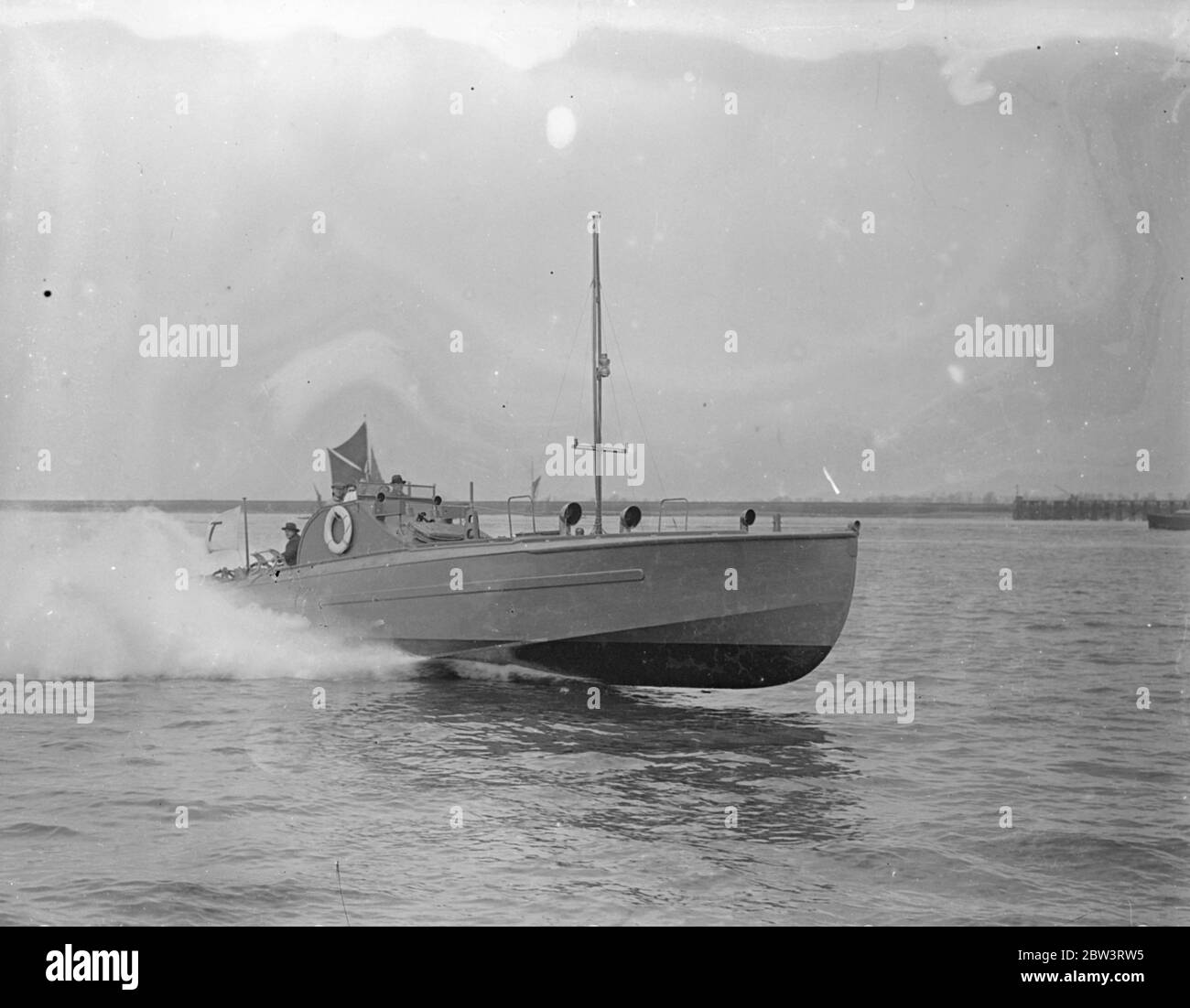 World 's fastest war craft undergoes trials at Greenhithe . The motor ...