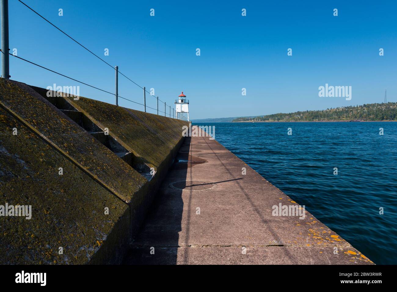 Two Harbors Breakwater Lighthouse On Lake Superior Stock Photo - Alamy