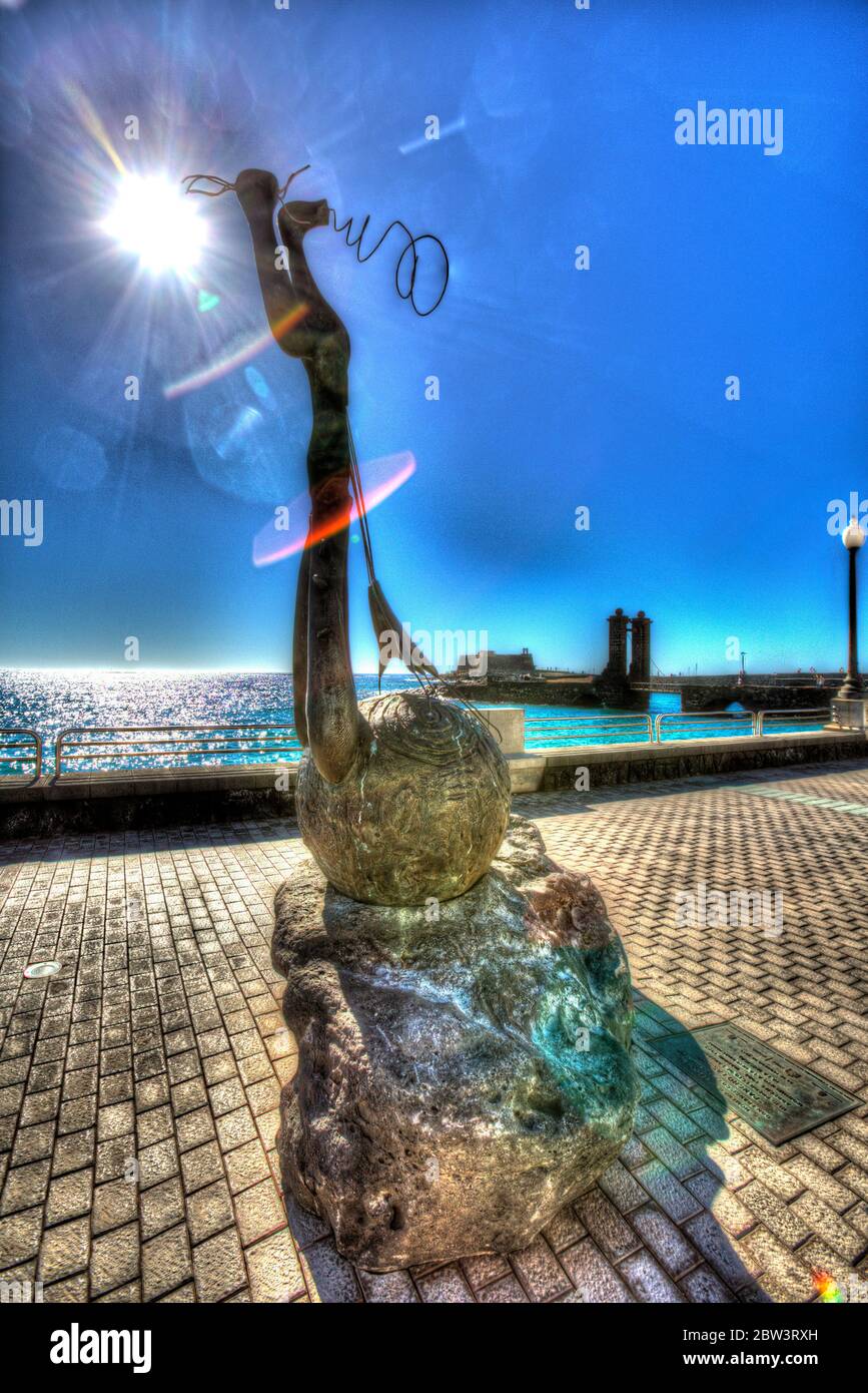 Island of Lanzarote, Spain. Artistic view of the Francisco 'Pancho ...