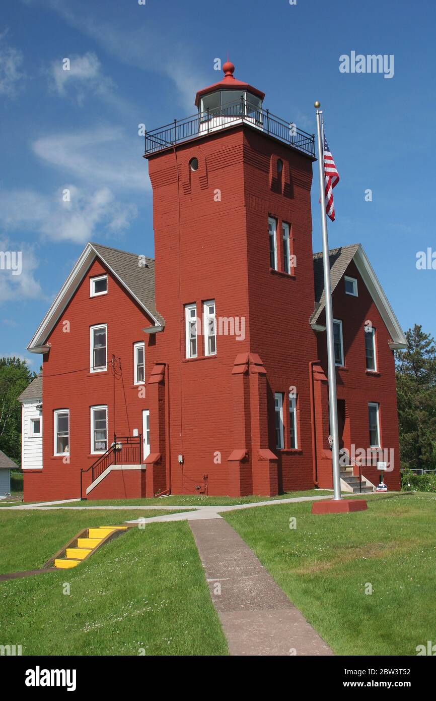 Two Harbors Lighthouse Along Lake Superior Stock Photo - Alamy