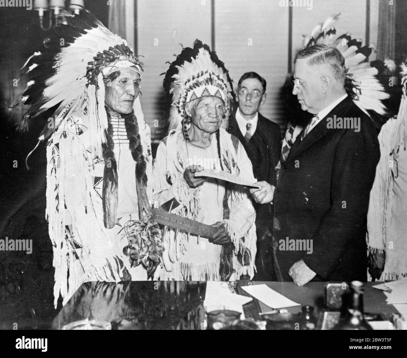 Red Indians receive first constitution in Washington . Mr Harold Ickes ...