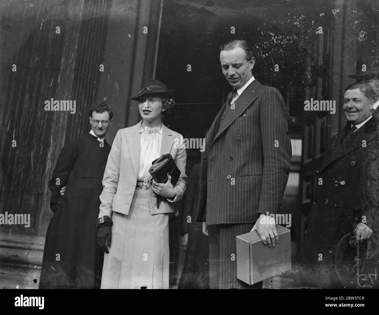 Miss Ruth Primrose and Hon Charles Wood attend rehearsal of their ...