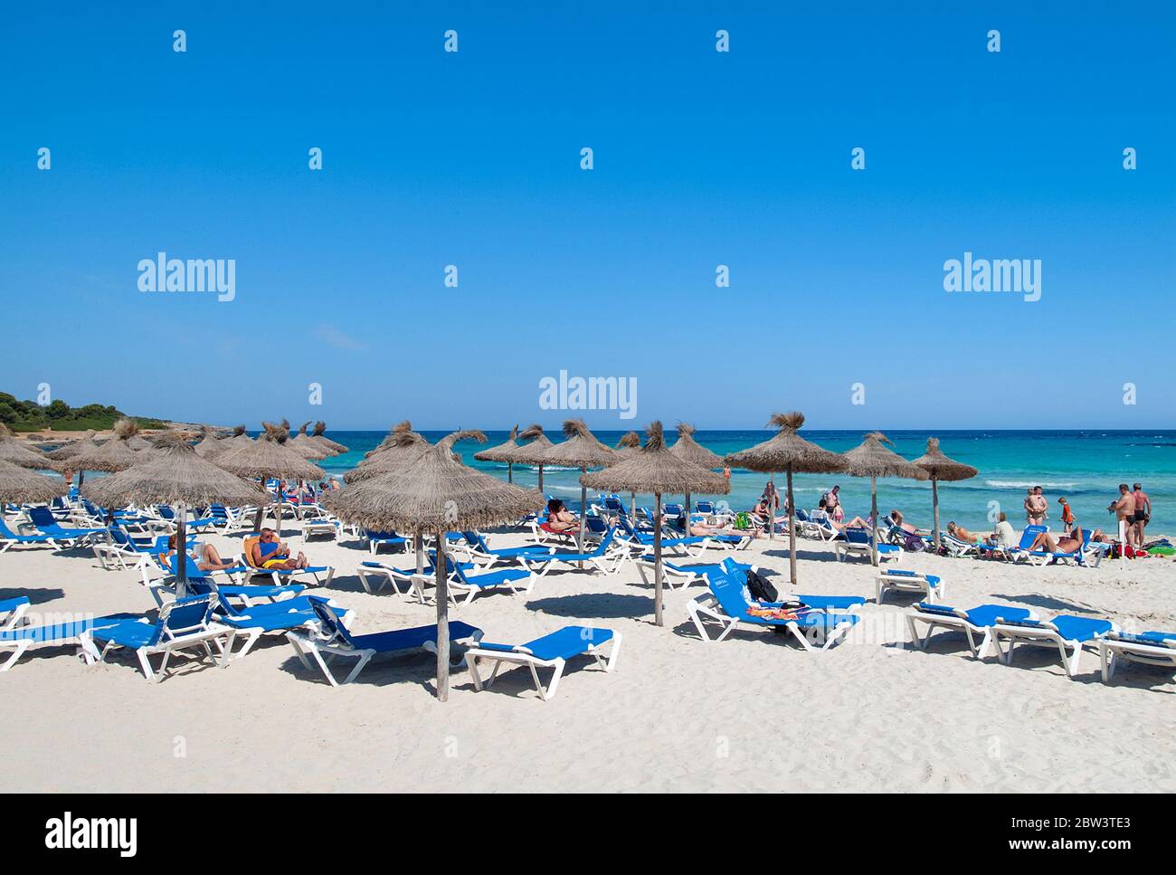 Beach at Sa Coma, Mallorca, Balearics, Spain Stock Photo - Alamy