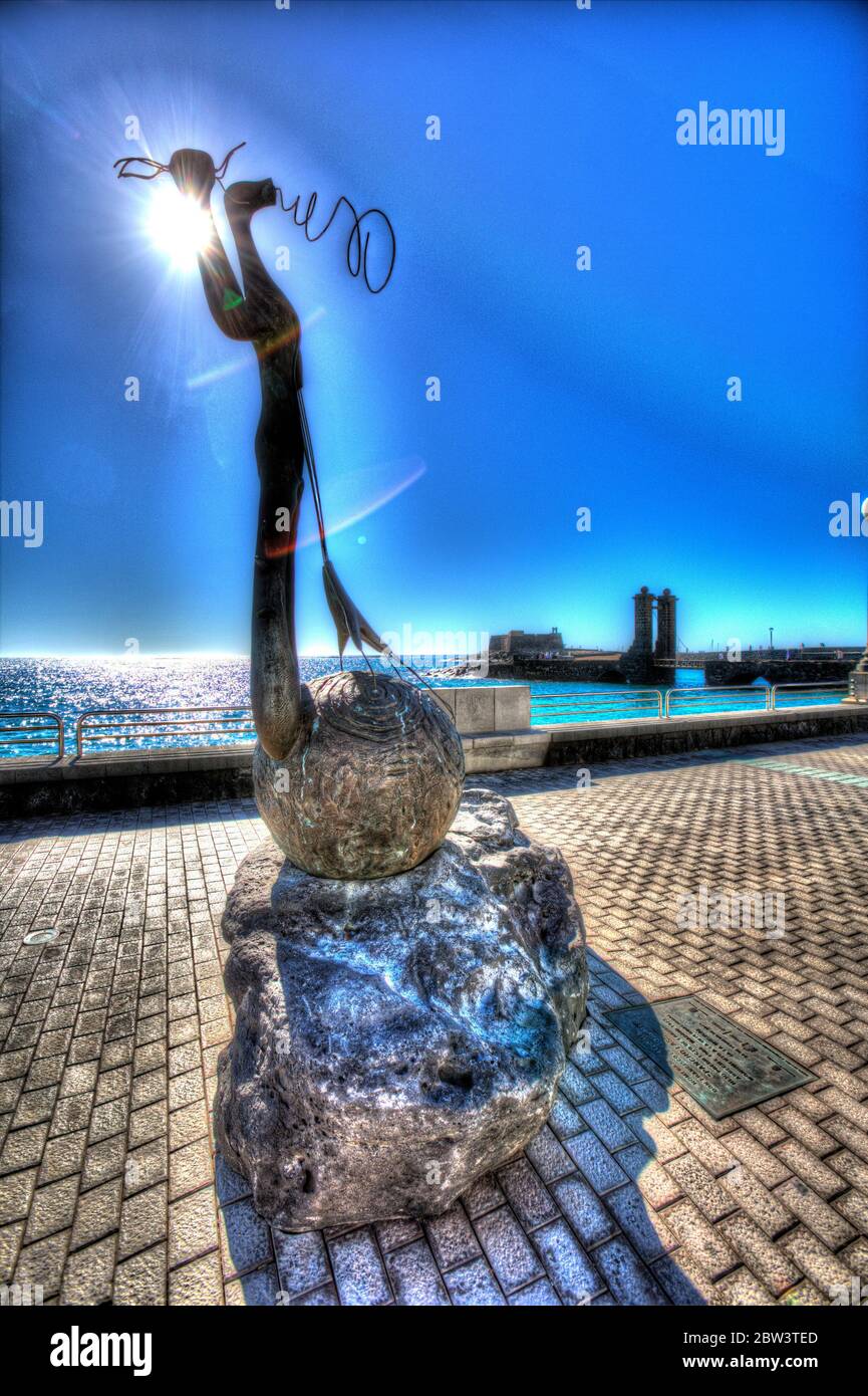 Island of Lanzarote, Spain. Artistic view of the Francisco 'Pancho ...