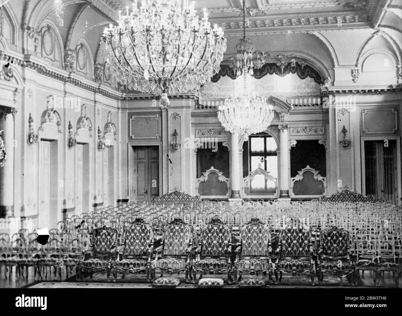 Abdin Palace , Cairo . The theatre . May 1936 Stock Photo - Alamy