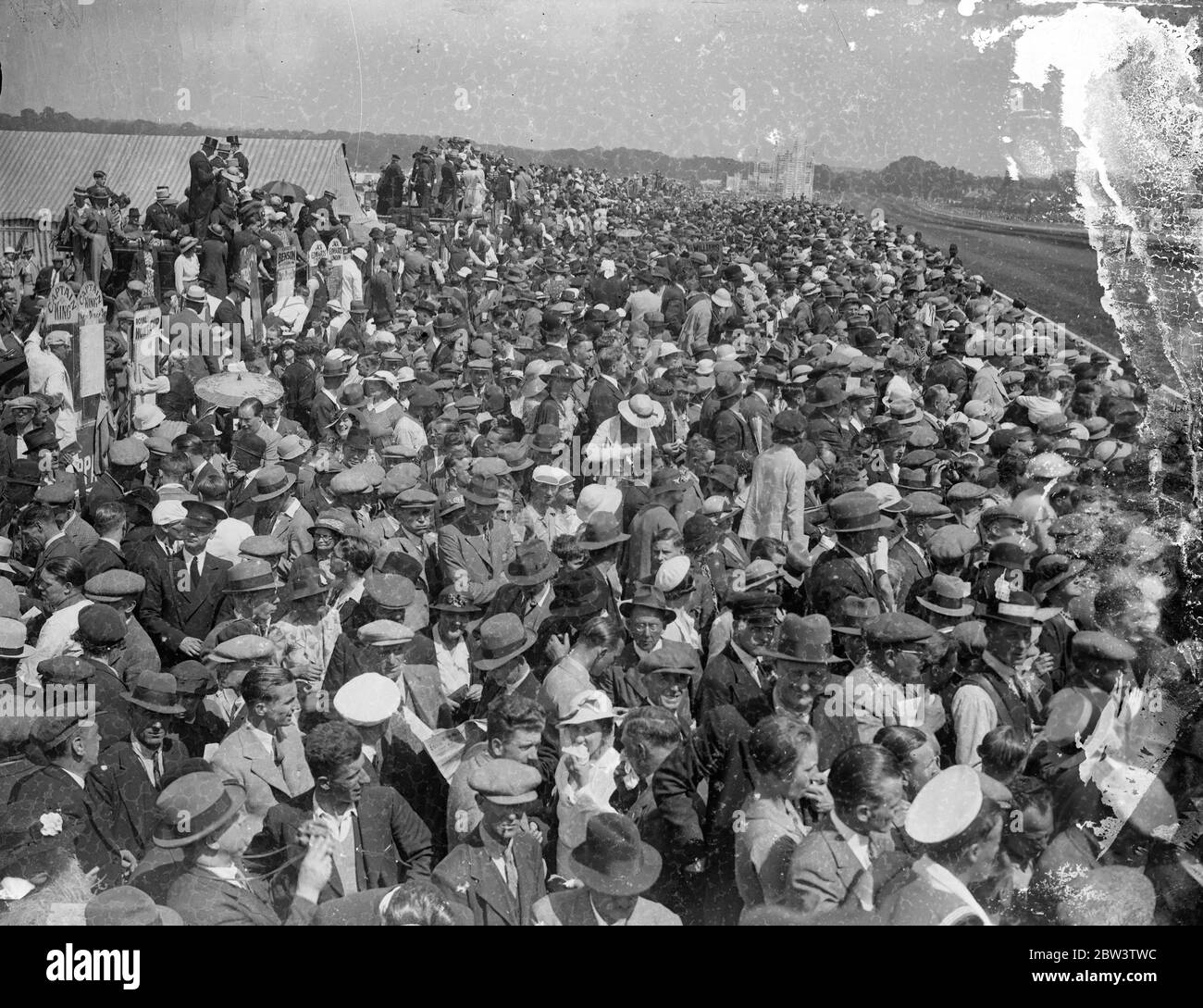 Crowds throng sunny Ascot . Ascot , greatest fashion parade and ...