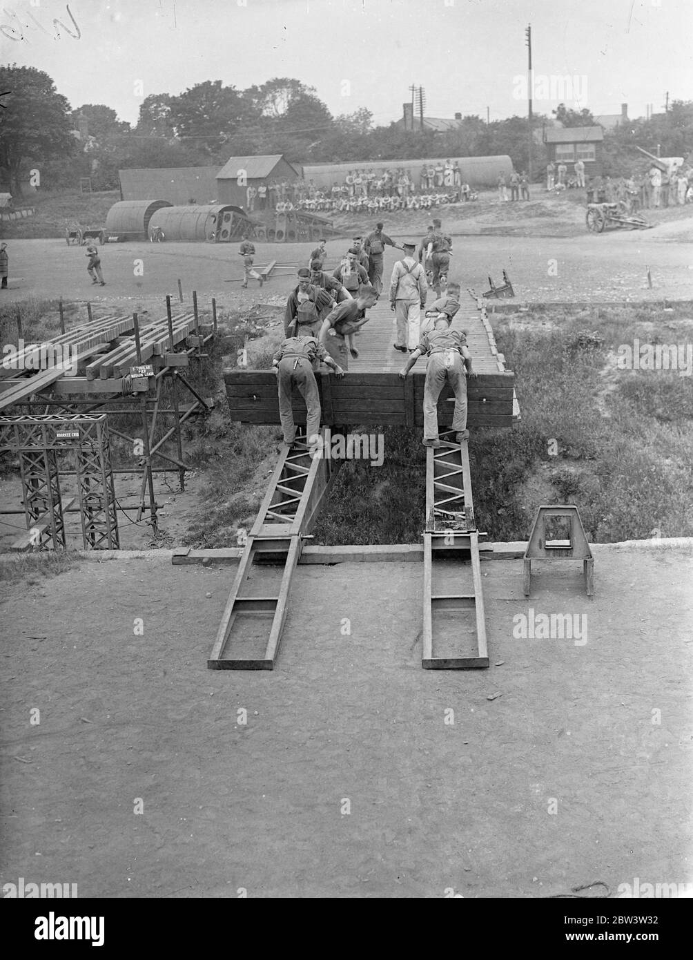 Construction war bridge over Black and White Stock Photos & Images - Alamy