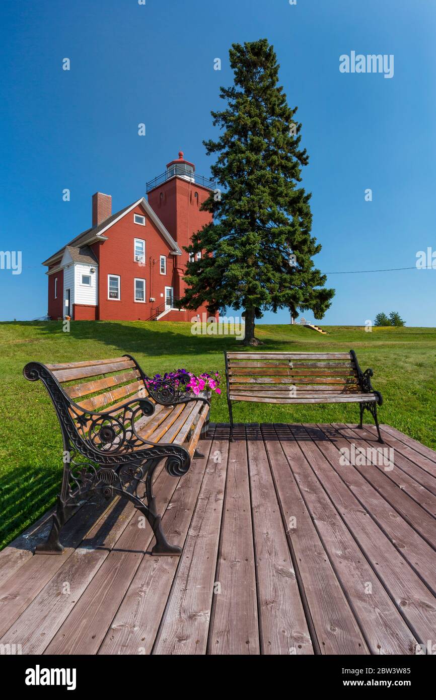 Two Harbors Lighthouse Along Lake Superior Stock Photo - Alamy