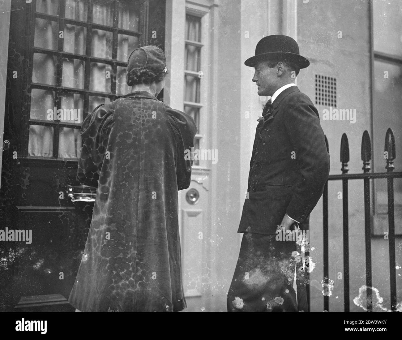 The bride and groom w wait . Viscount Lymington's register office ...