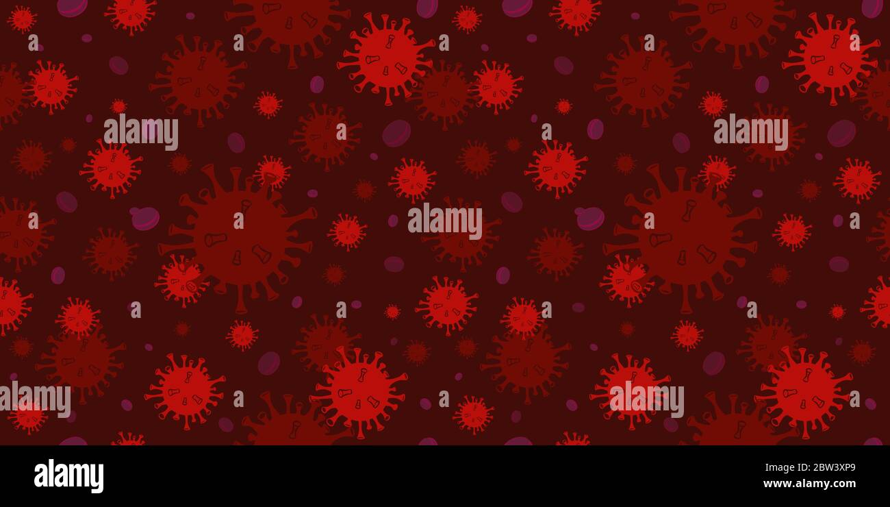 Seamless Pattern of Corona Virus Disease 2019. Covid-19 virus ...