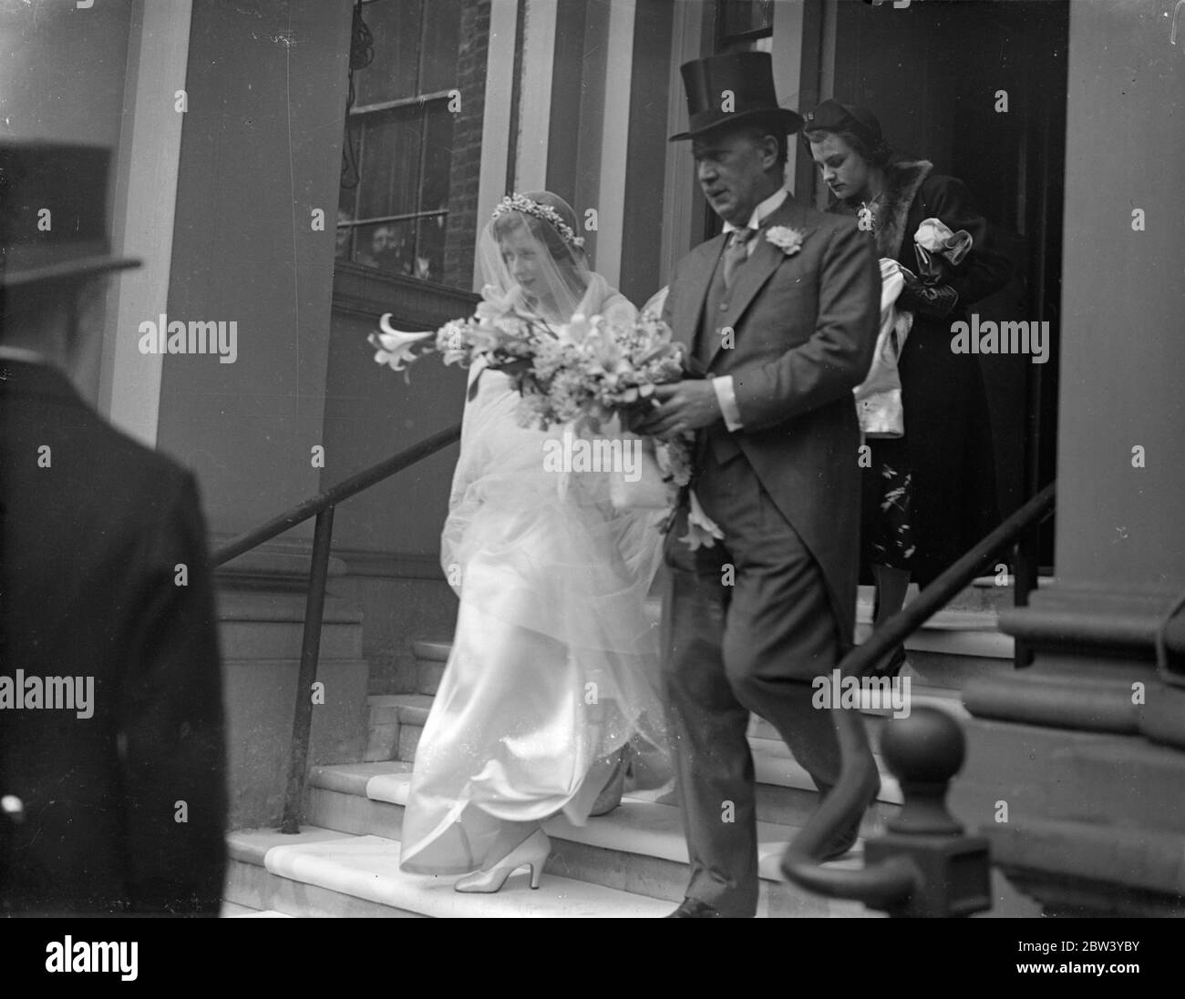 Daughter of Sir Archibald Lyle leaves for wedding to Lord Keiburn. Miss ...