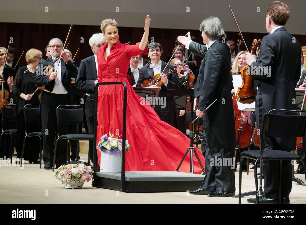 March 1, 2019. - Russia, Moscow. - Concert of the Latvian operatic ...