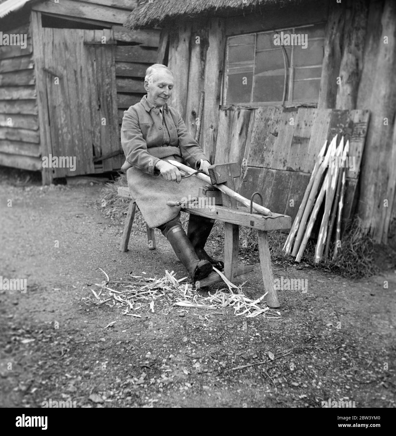 Besom making hi-res stock photography and images - Alamy