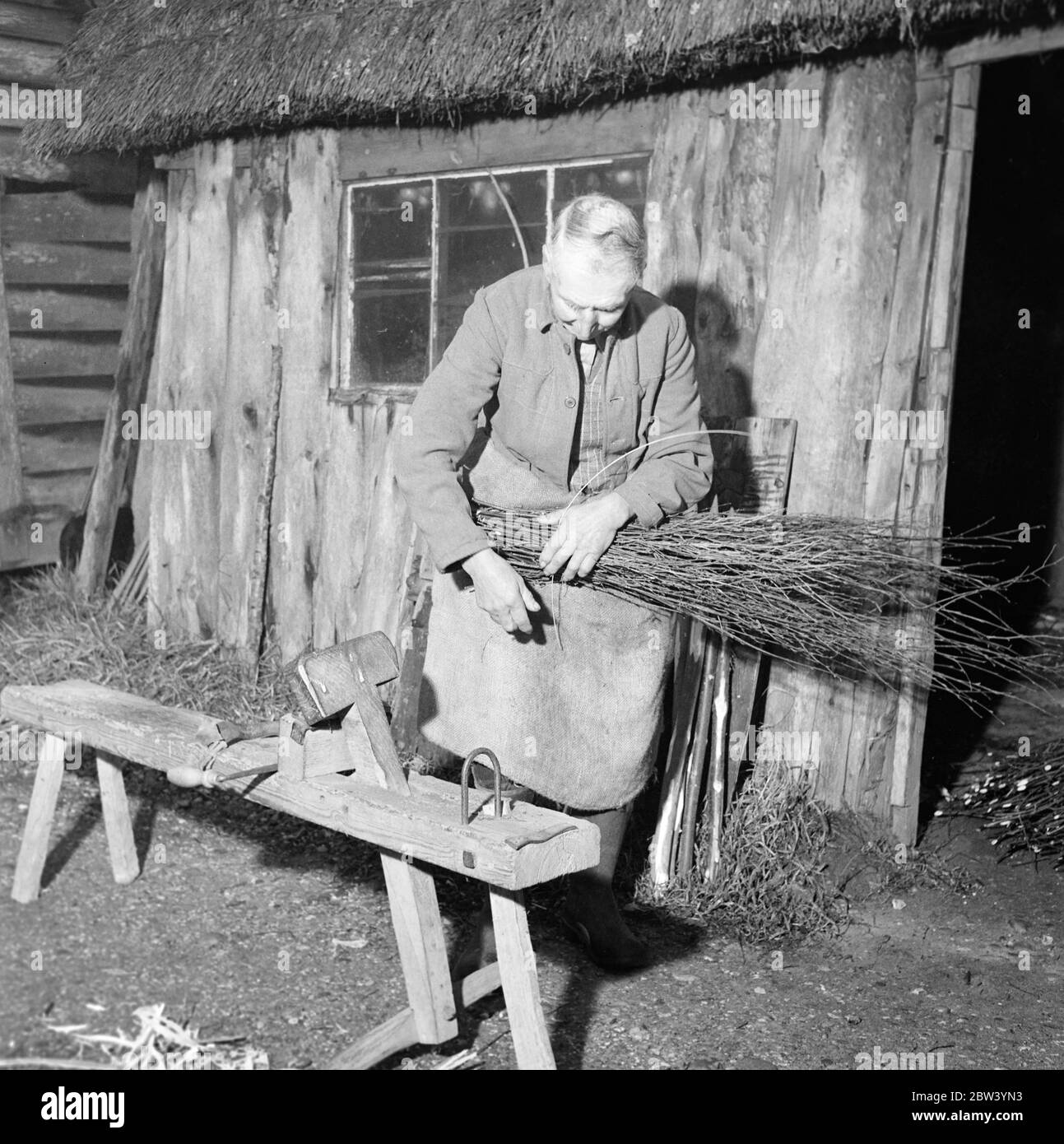 Besom making hi-res stock photography and images - Alamy