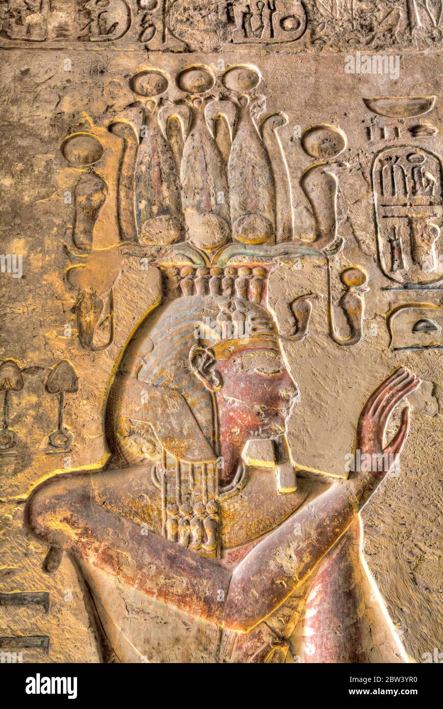 Painted Relief, Tomb of Ramses III, KV #11, Valley of the Kings, UNESCO ...